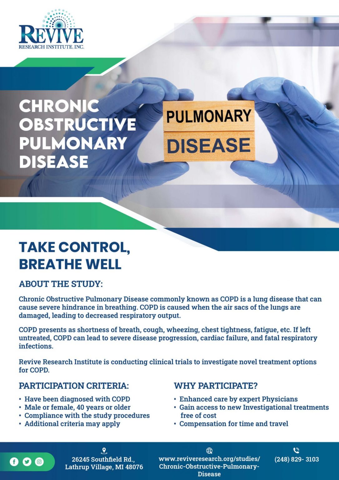 Chronic obstructive pulmonary disease - COPD clinical trials