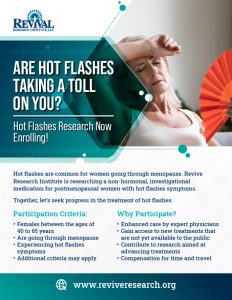 Hot Flashes Clinical Trials | Hot Flashes Treatment